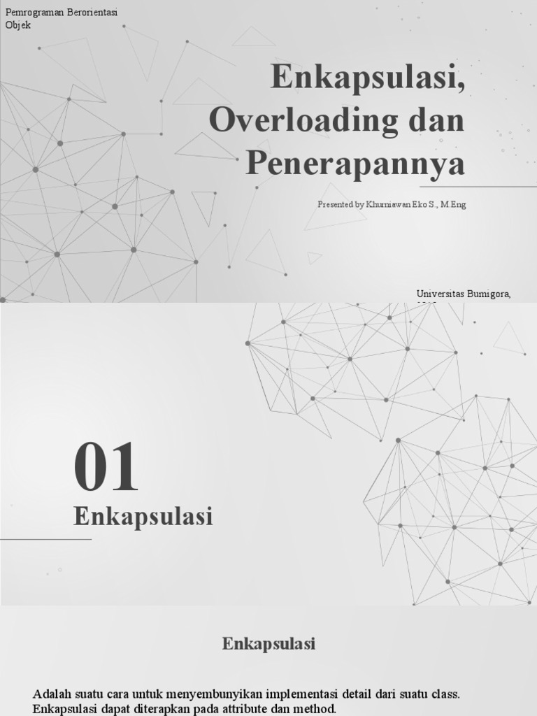 Enkapsulasi, Overloading Dan Penerapannya | PDF