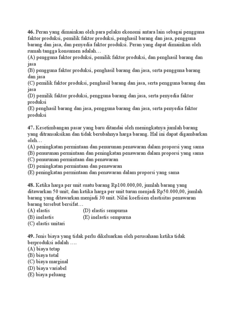Contoh Soal SBMPTN Soshum 2 | PDF