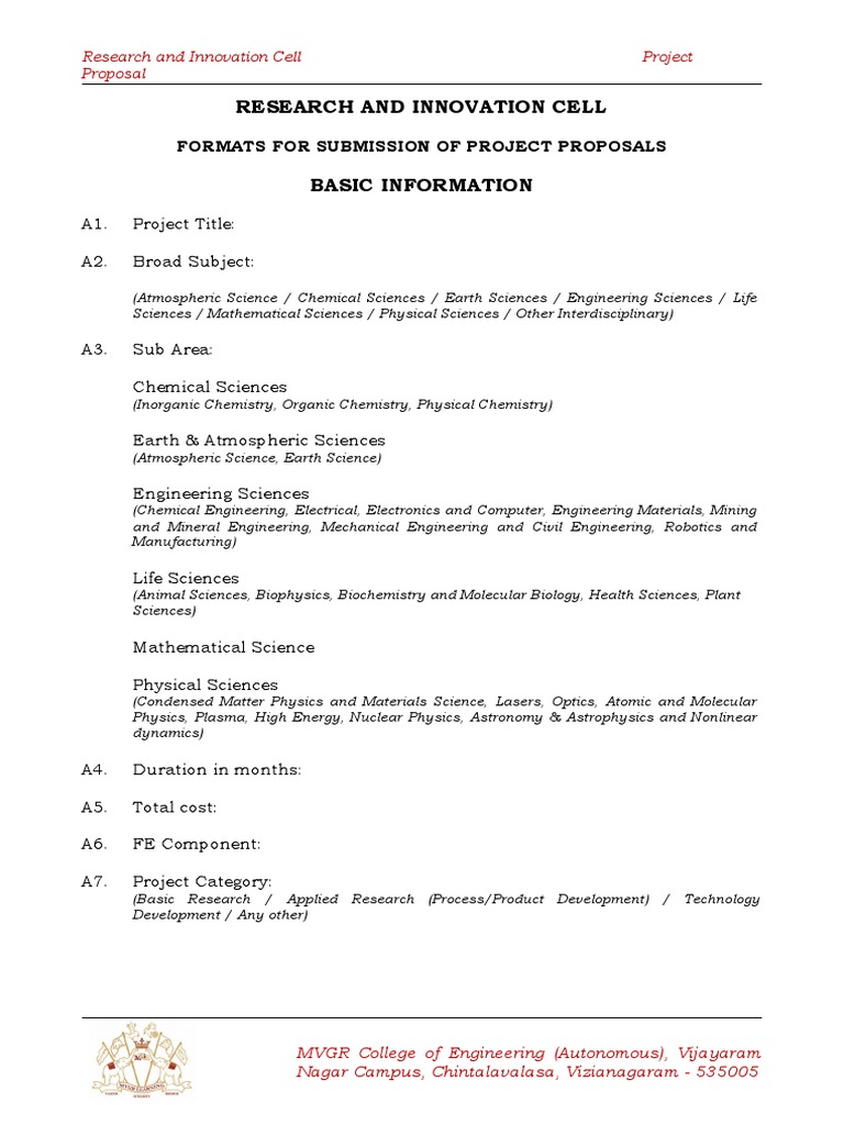 RIC Research Proposal Format | PDF | Physics | Physics