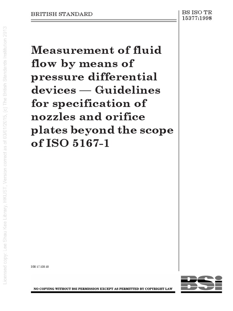 BS Iso TR 15377-1998 (1999) | PDF | International Organization For ...