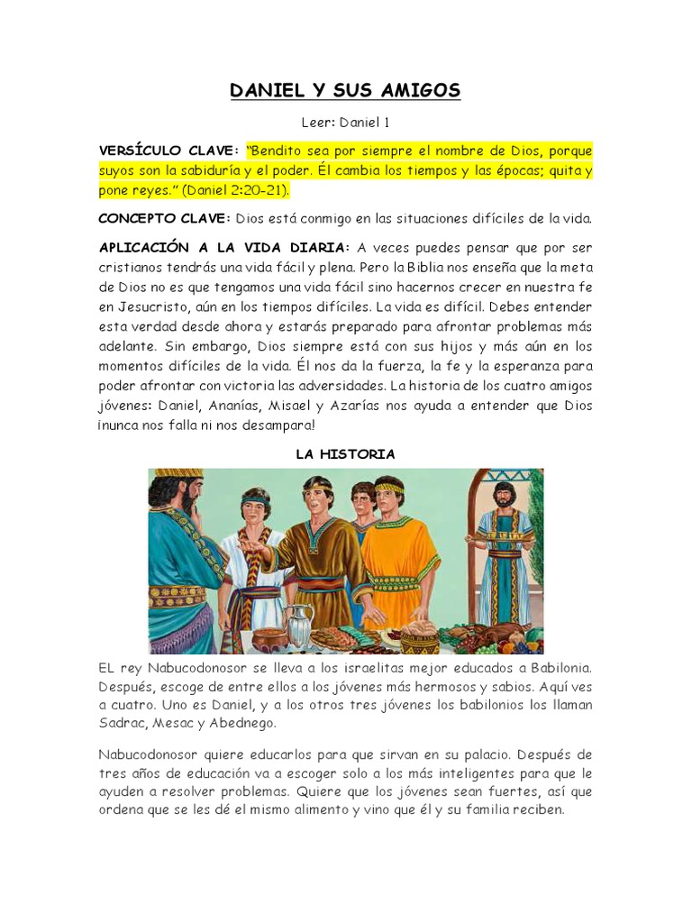 Daniel y Sus Amigos 1 | PDF | Daniel (figura bíblica) | Religión y creencia