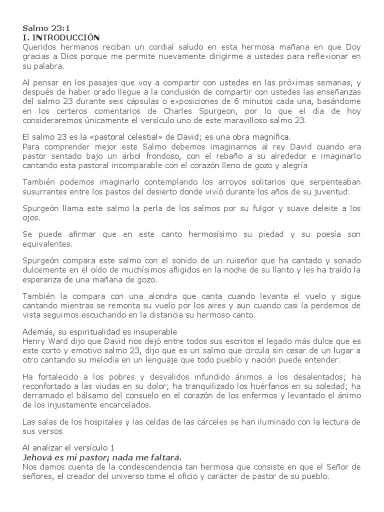 Salmo 23 | PDF | Muerte | Salmos