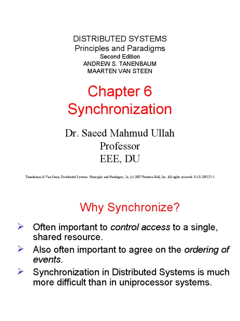 Synchronizing Clocks in Distributed Systems: An Examination of Clock Synchronization Algorithms ...