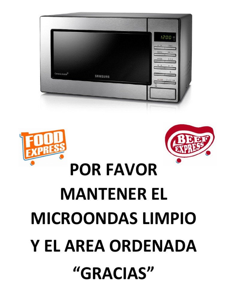 La importancia de mantener limpio el microondas y ordenado el área de ...