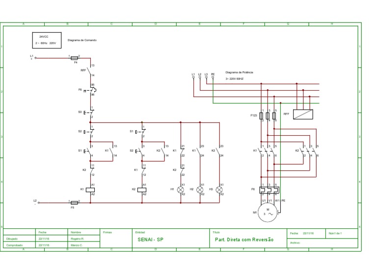2-Diagrama Partida Direta Com Reversão | PDF 2-Diagrama Partida Direta Com Reversão | PDF