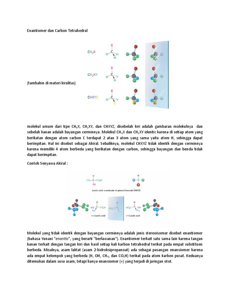 Enantiomer dan Kiralitas Molekul | PDF | Filsafat
