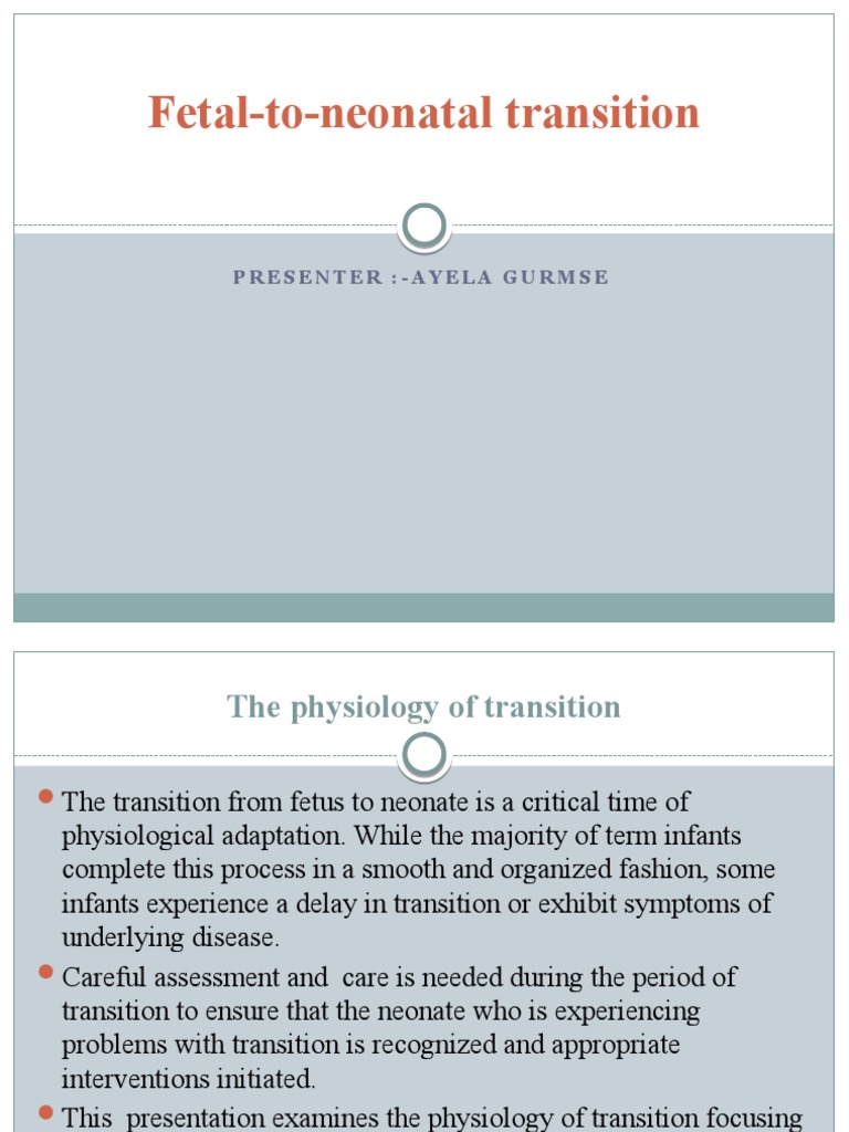 Neonatal Transition Physiology | PDF | Atrium (Heart) | Fetus