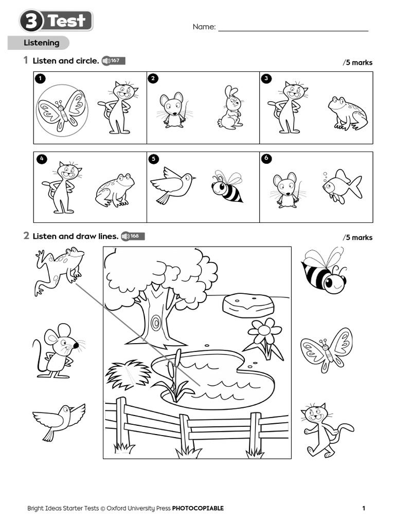 Listening Listen and Circle.: Name | PDF