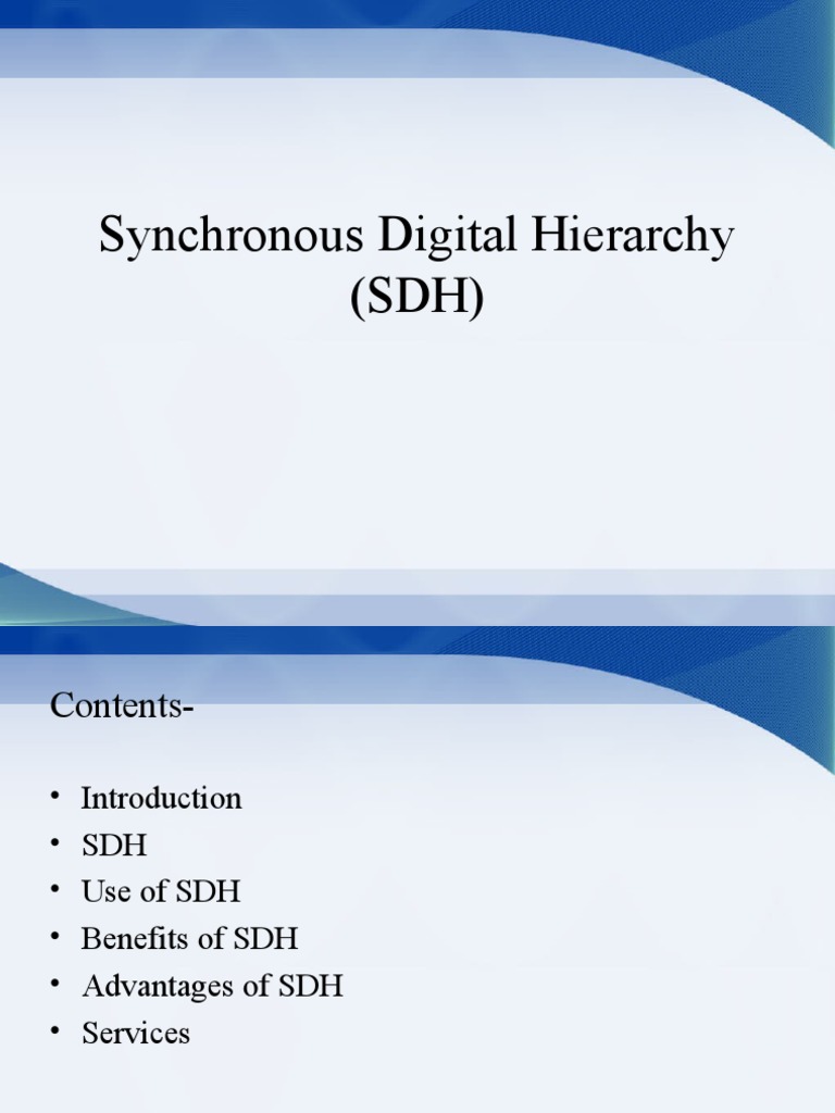 Synchronous Digital Hierarchy (SDH) | PDF | Network Topology | Network ...