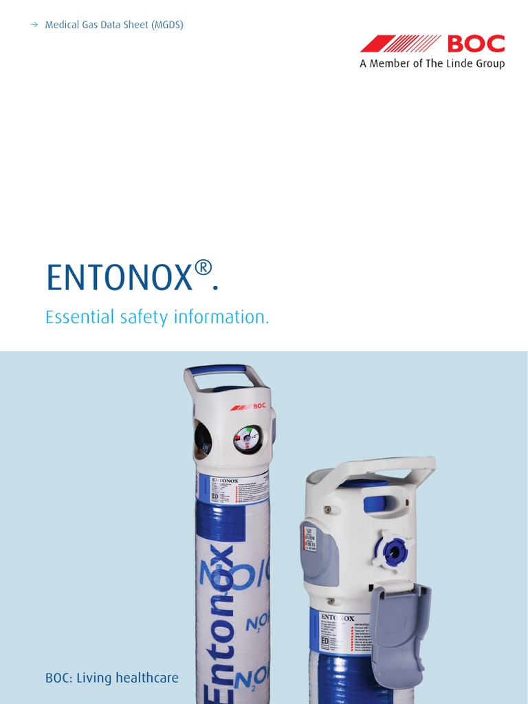 Entonox®.: Essential Safety Information | PDF | Nitrous Oxide | Valve