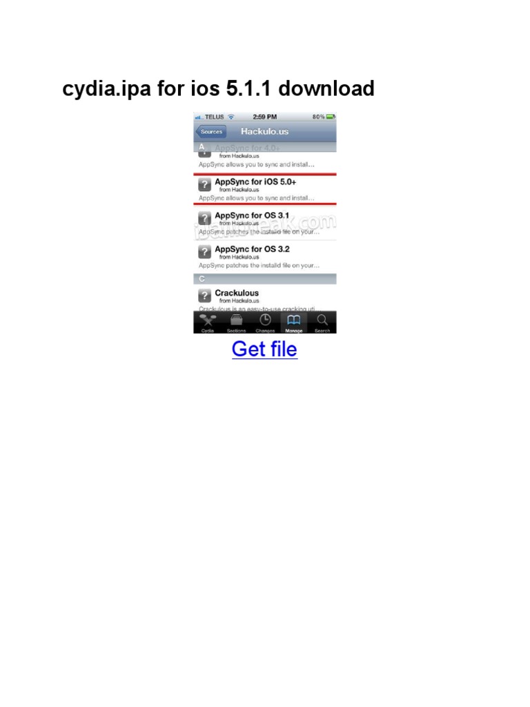 Cydia - Ipa For Ios 5.1.1 Download | PDF
