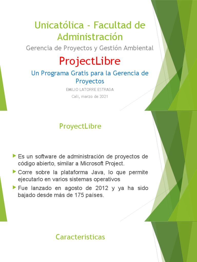 ProjectLibre: Gestión de Proyectos Gratis | PDF | Entorno natural ...