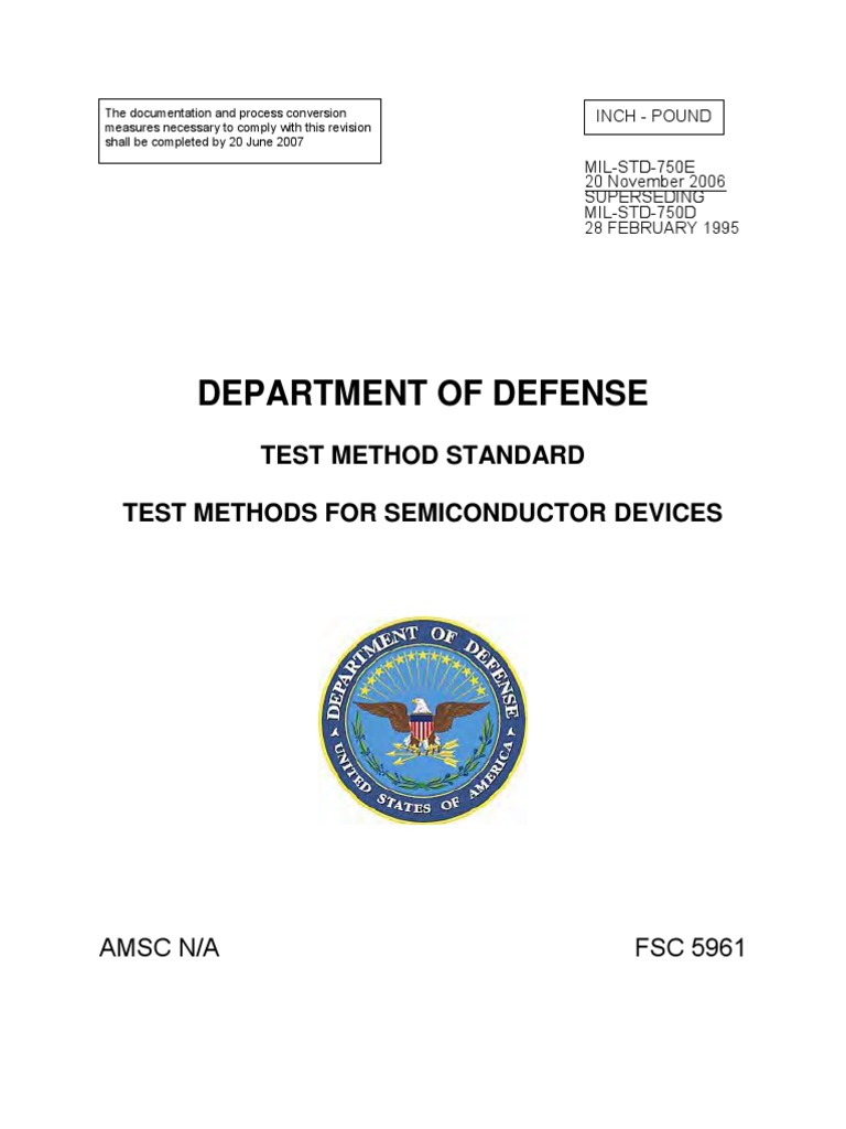 Mil-Std 750 | Field Effect Transistor | Mosfet