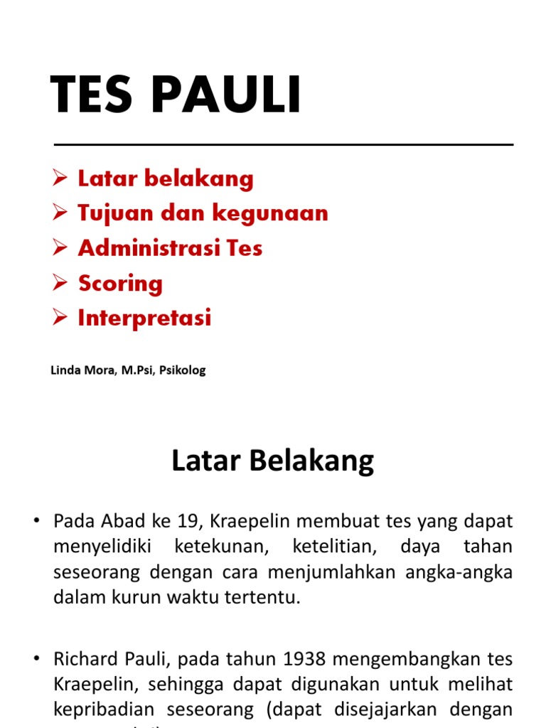 Tes Pauli | PDF