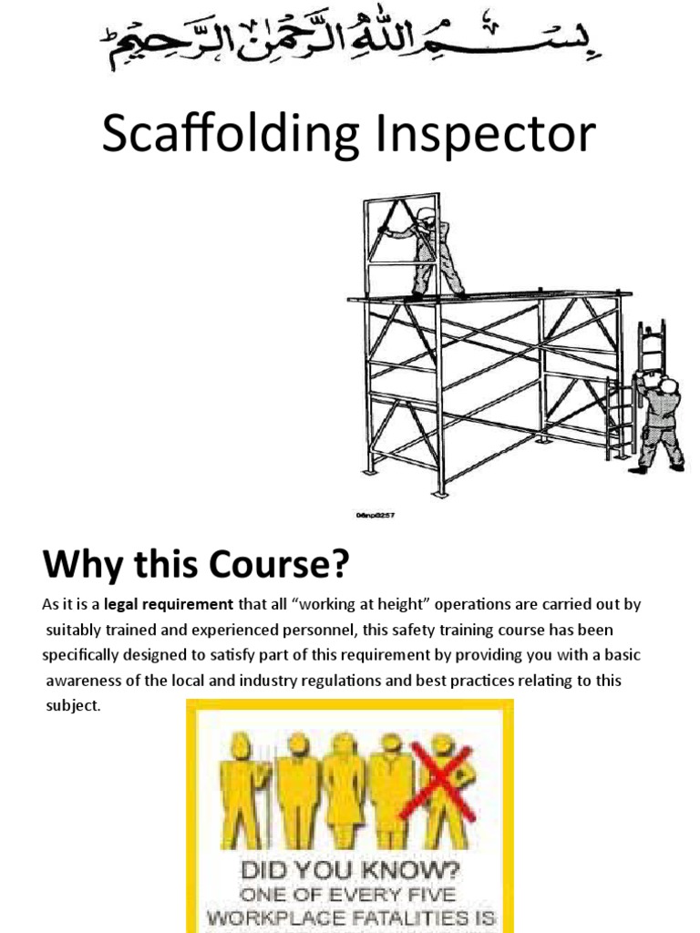 2 Scaffolding Inspector Training - Velosi | PDF | Scaffolding | Stairs