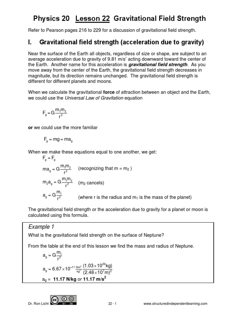 Gravitational Field Strength Explained | PDF | Gravity | Weight