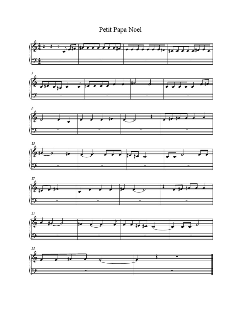 Petit Papa Noel Piano - 2 | PDF