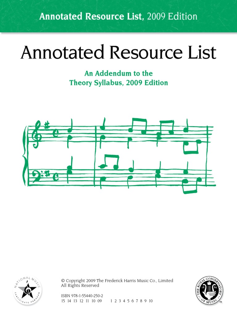 Annotated Resource List | PDF