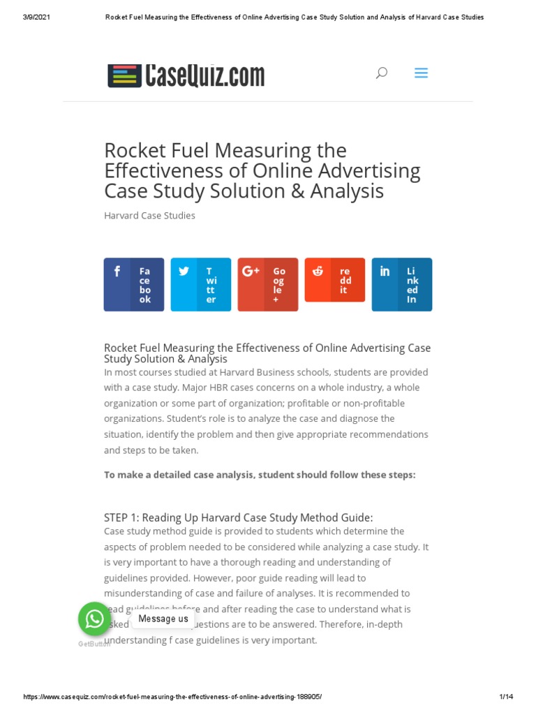 Rocket Fuel Measuring The Effectiveness of Online Advertising Case ...