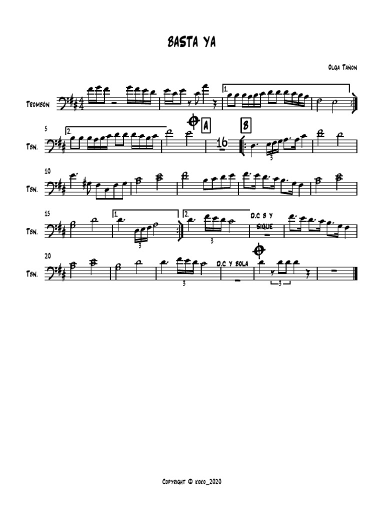 BASTA YA - Partitura Completa | PDF | Divertissement (Général)