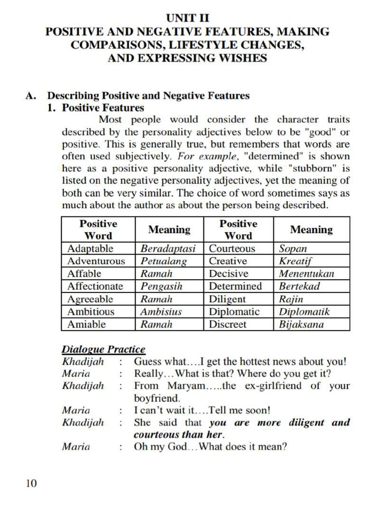 UNIT 2 ETP Positive and Negative Features | PDF