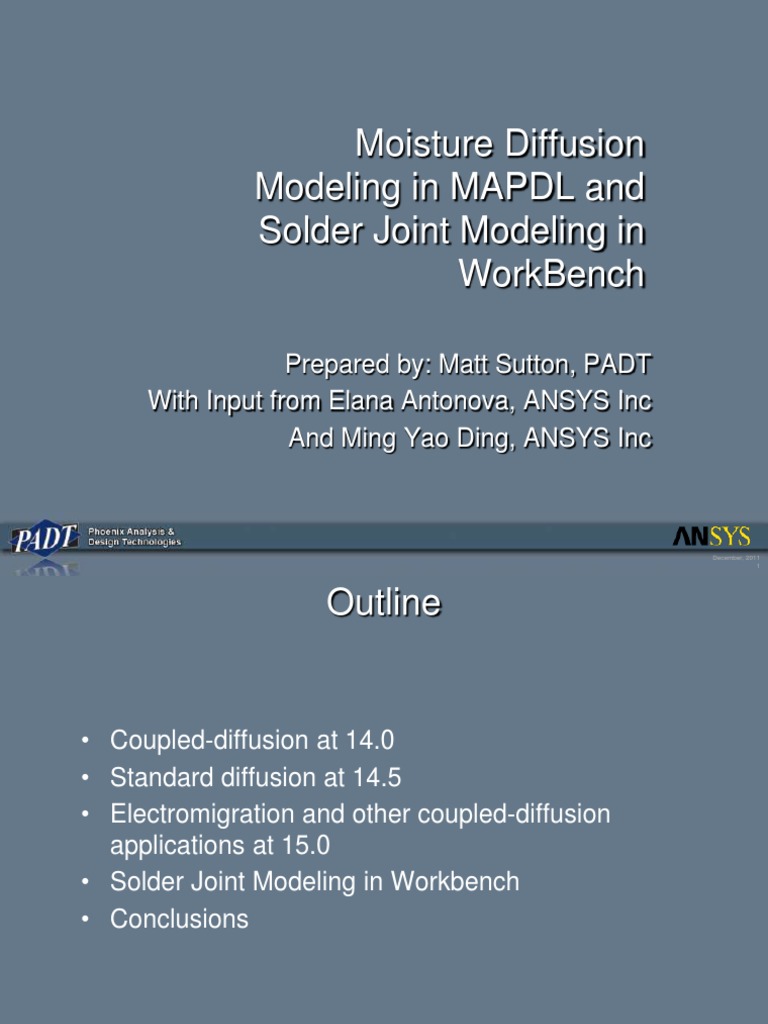 Ansys Workbench Moisture-And-Creep | PDF | Diffusion | Creep (Deformation)