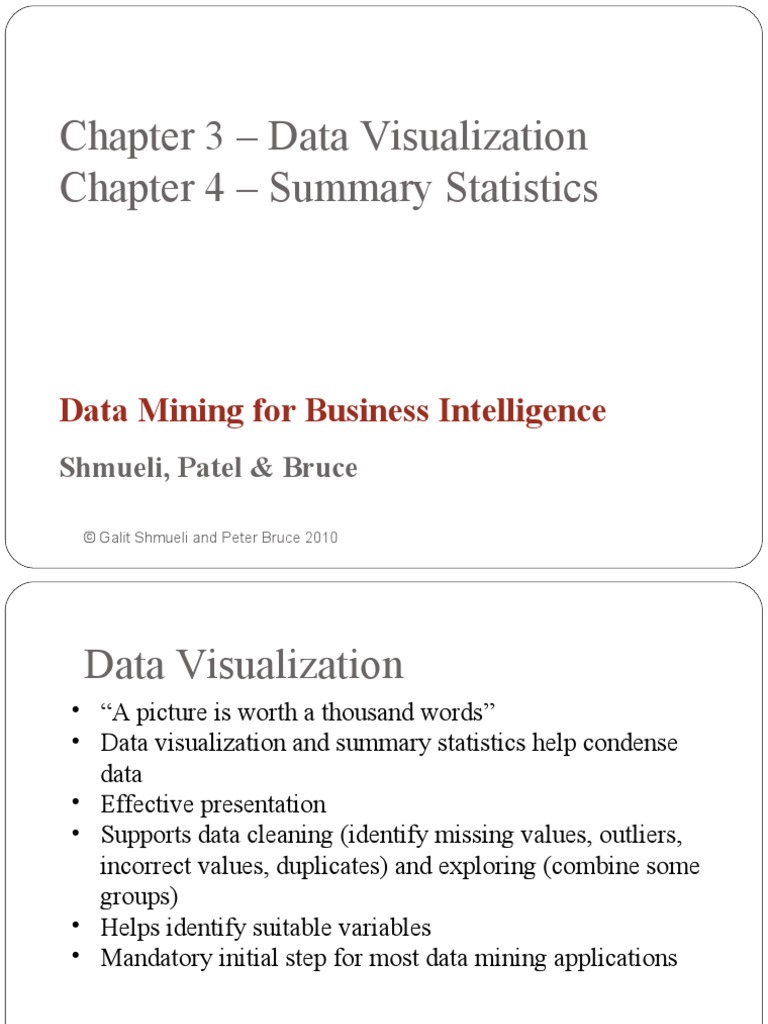 Chapter 3 - Data Visualization Chapter 4 - Summary Statistics | PDF ...