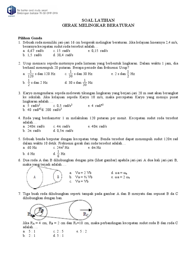 Soal Gerak Melingkar | PDF Soal Gerak Melingkar | PDF