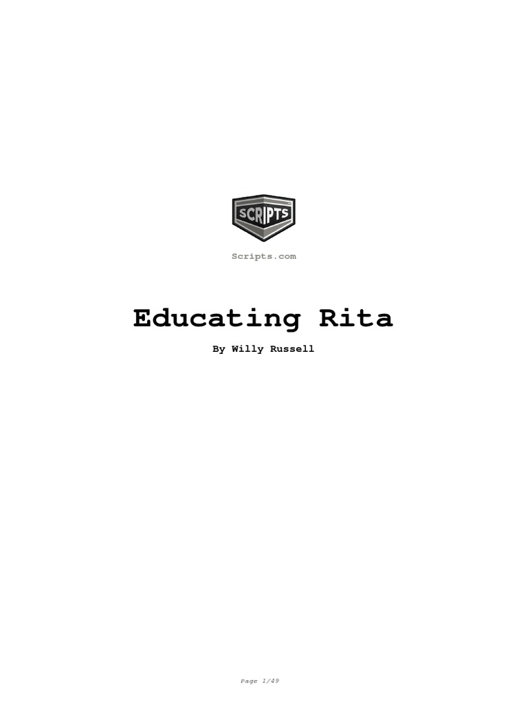 Educating Rita Movie Script | PDF | Tragedy | Macbeth