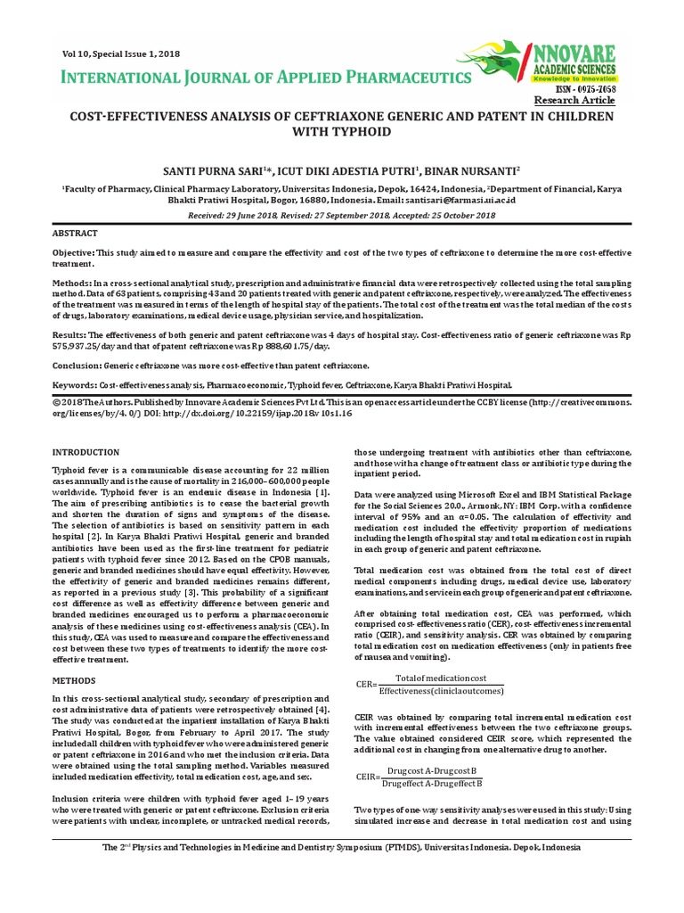 Jurnal CEA PDF Cost Effectiveness Analysis Patient
