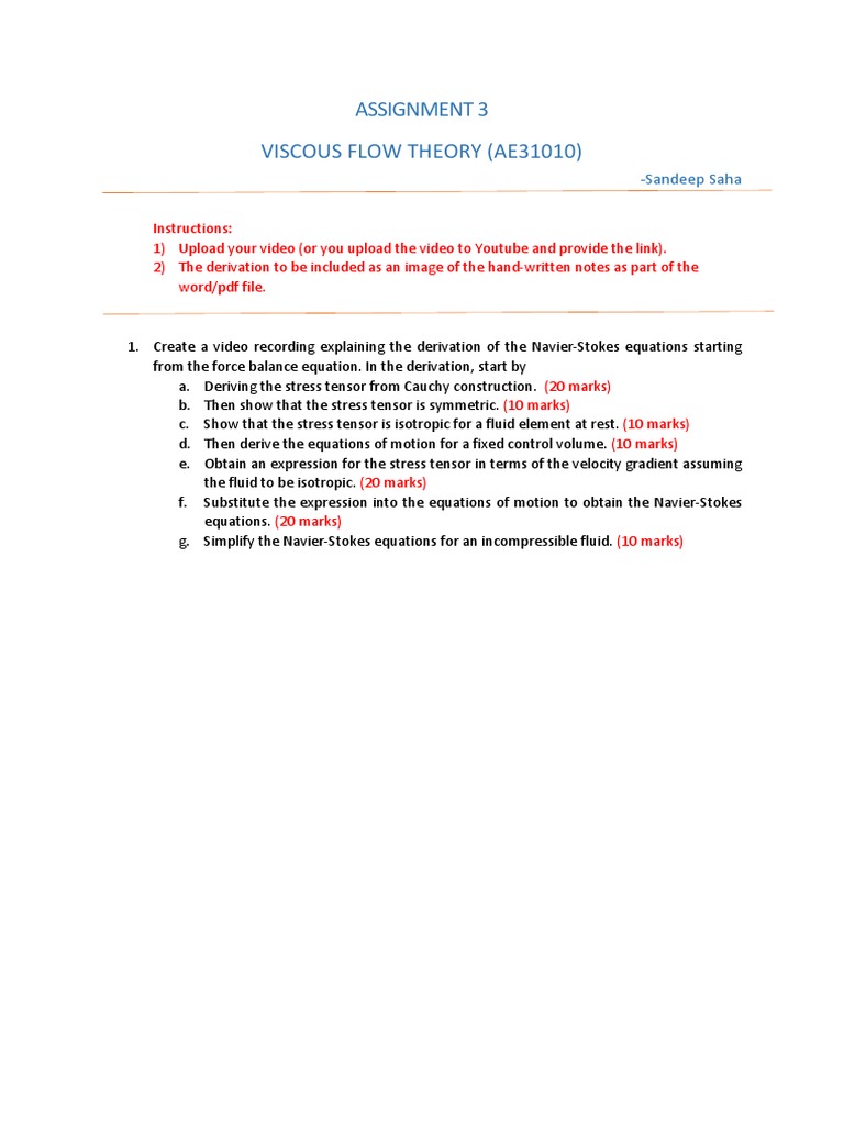 Tutorial - Viscous Flow Theory | PDF
