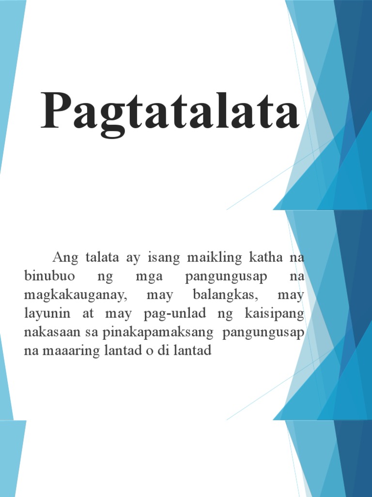 Aralin 5 Pagtatalata | PDF
