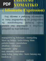 Mga Halimbawa NG Idyoma | PDF