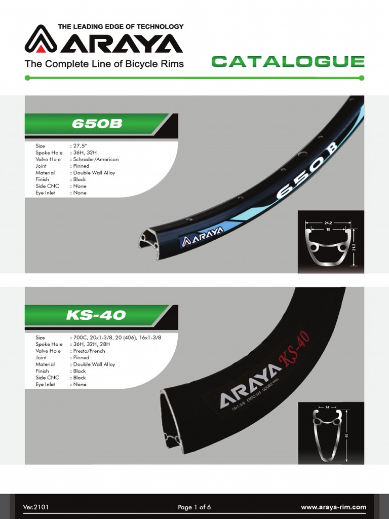 Araya Rims Catalogue V2101 | PDF