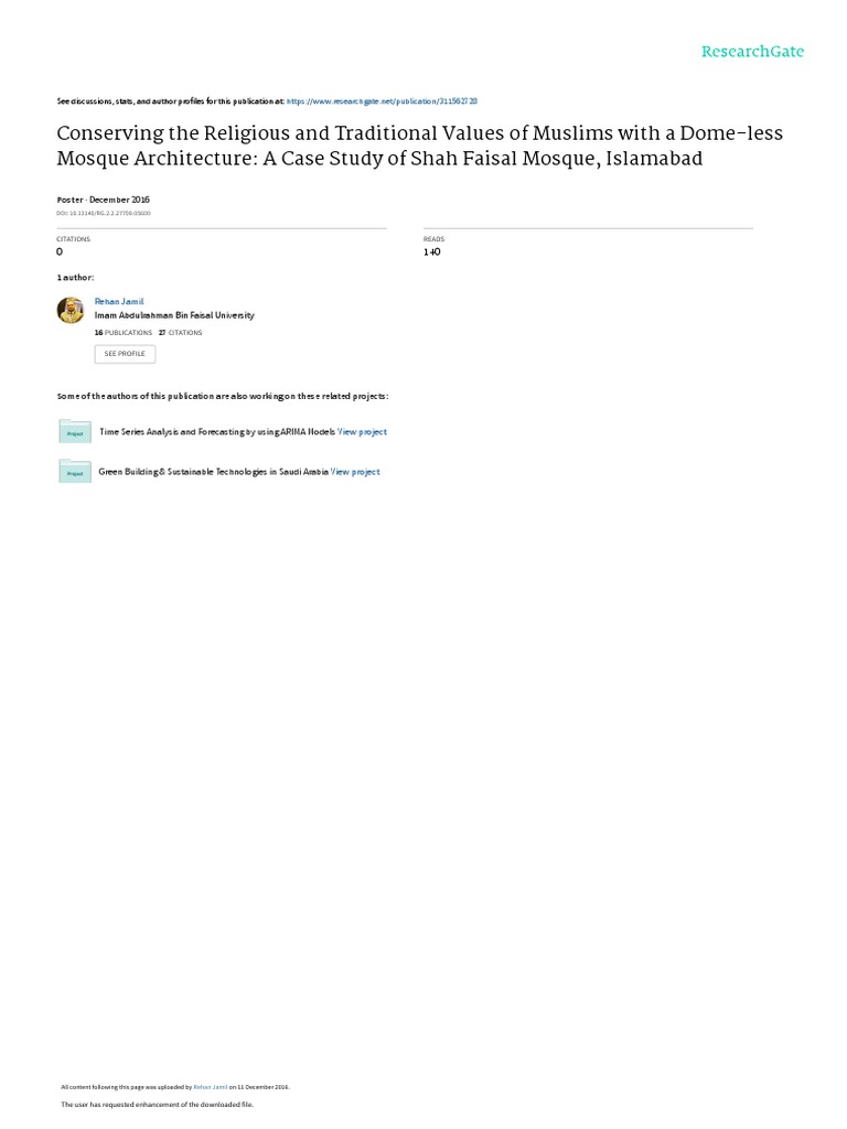 Conserving The Religious and Traditional Values of Muslims With A Dome ...