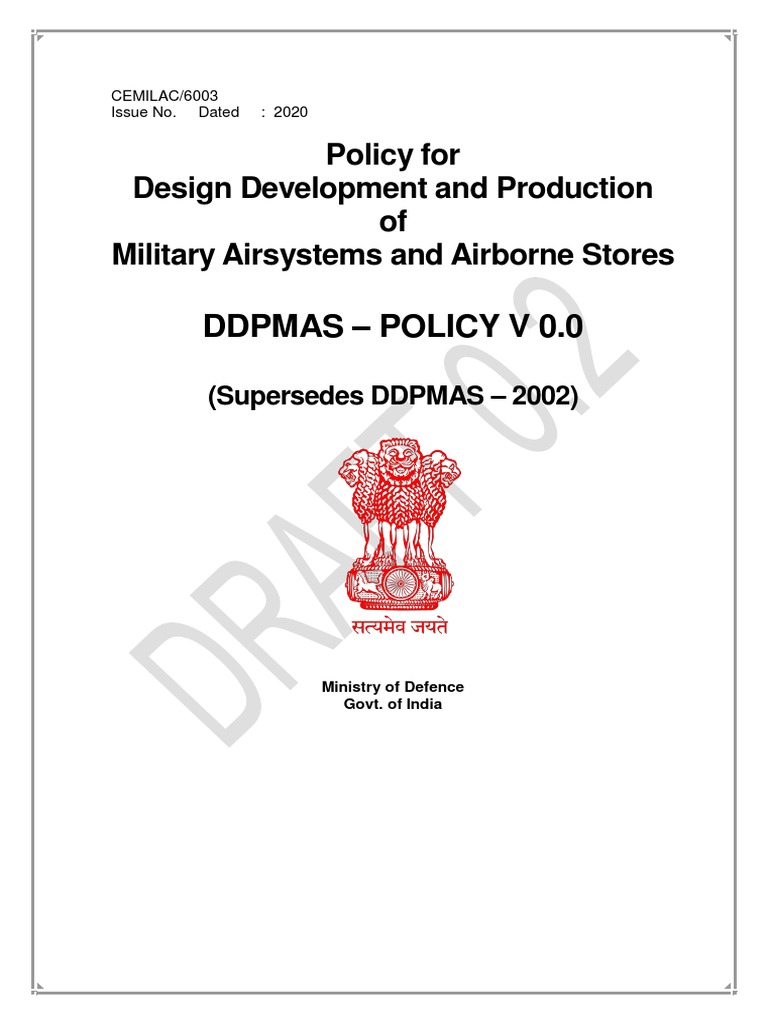 Ddpmas Policy Draft | PDF | Unmanned Aerial Vehicle | Aviation