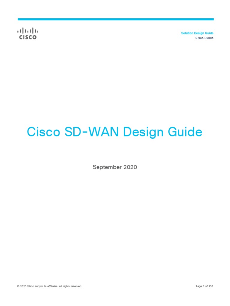 Cisco Sdwan Design Guide | PDF | Virtual Private Network | Cloud Computing