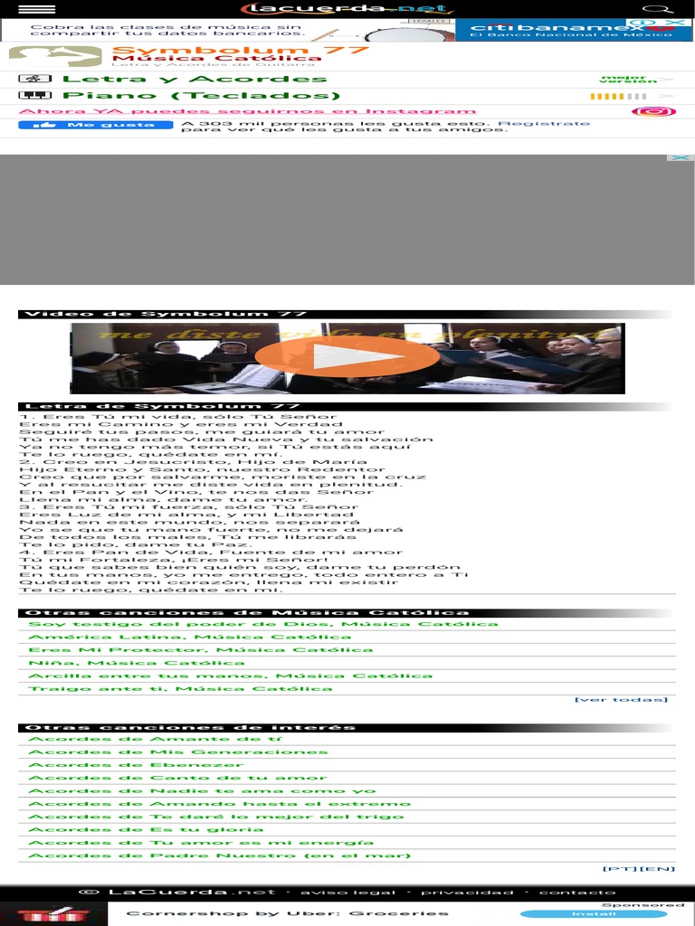 SYMBOLUM 77 Acordes y Letra para Guitarra, Ukulele, Bajo y Piano | PDF