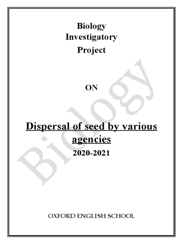 Biology Project | PDF | Fruit | Seed