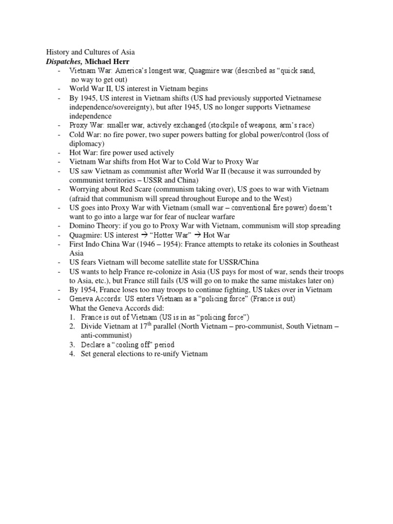 Dispatches, Michael Herr - Overview | PDF