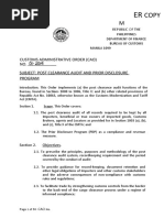 Cao-01-2019 Post Clearance Audit and Prior Disclosure Program | PDF