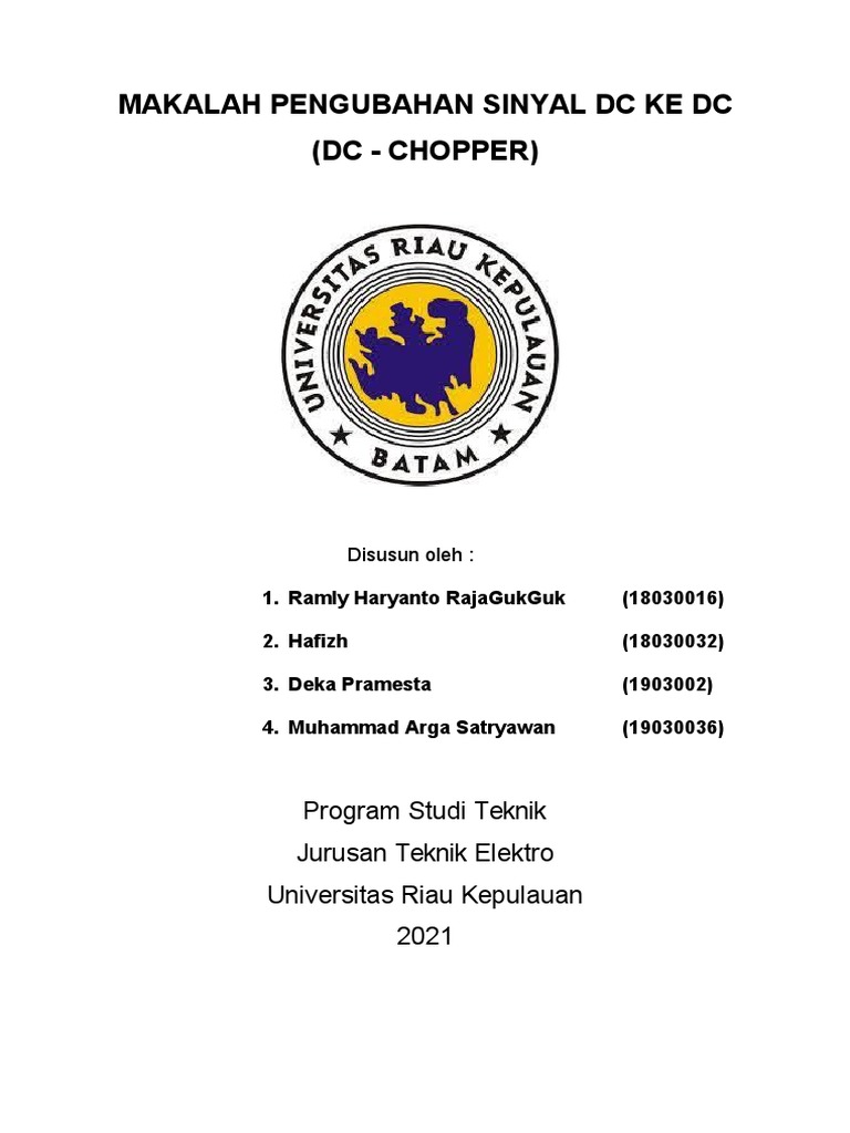 Makalah DC Chopper Elda | PDF