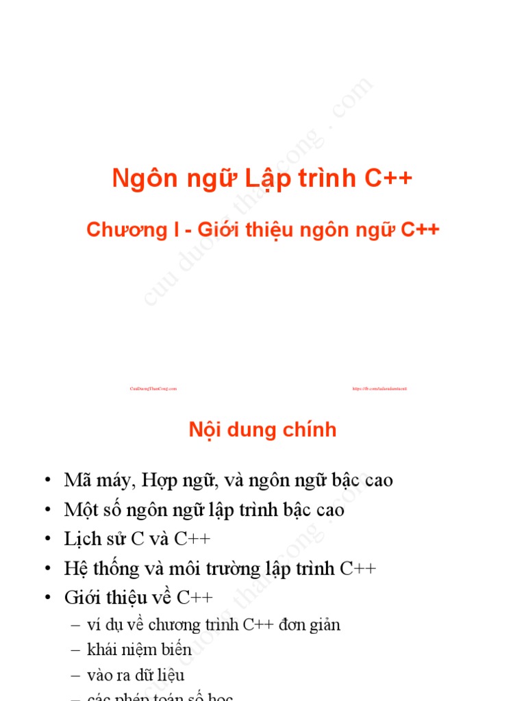 Lap-Trinh-C++ - Nguyen-Manh-Hung - Chapter01 - Intro - (Cuuduongthancong - Com) | PDF
