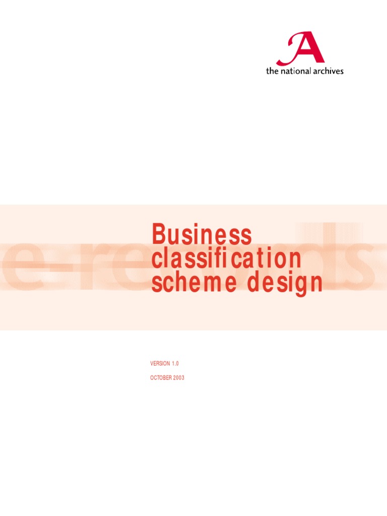 Business Classification Scheme Design: OCTOBER 2003 | PDF