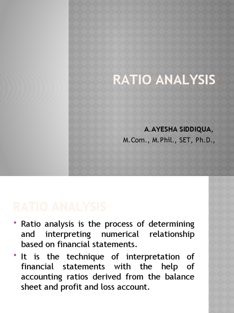 Ration Analysis - Ayeesha | PDF | Equity (Finance) | Dividend