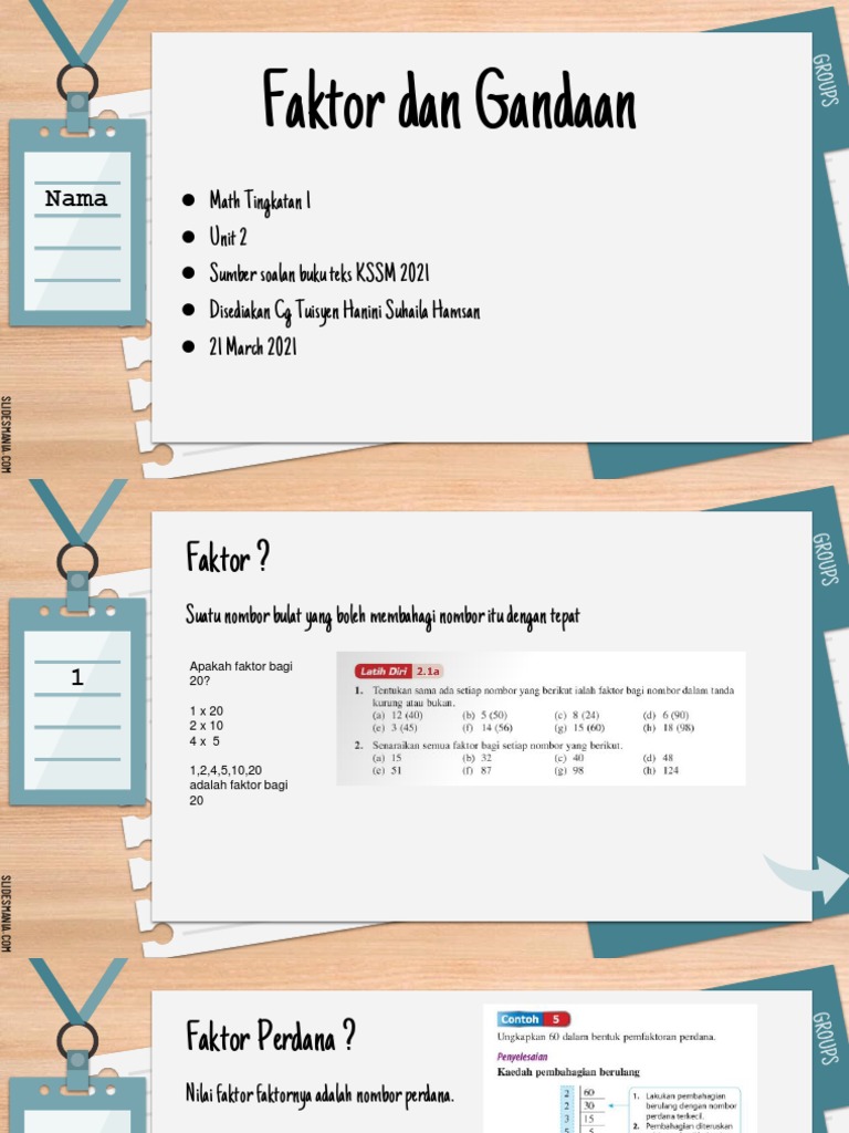 Matematik Tingkatan 1 Faktor Teacher | PDF