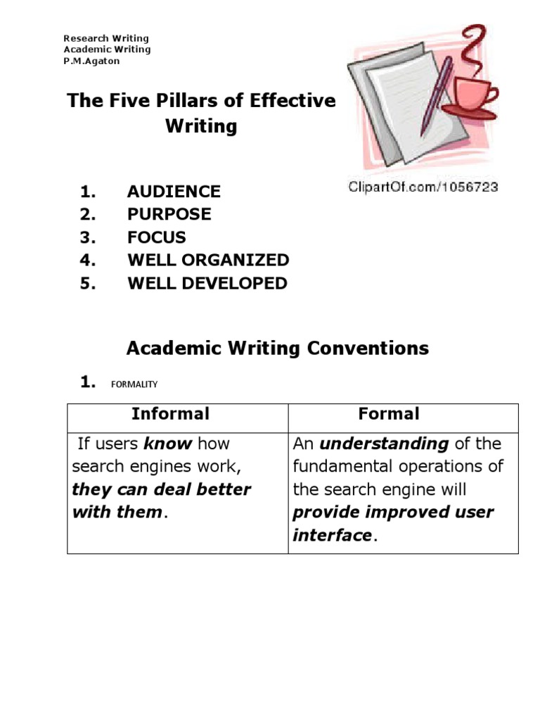 The Five Pillars of Effective Writing | PDF | E Commerce | Linguistic ...