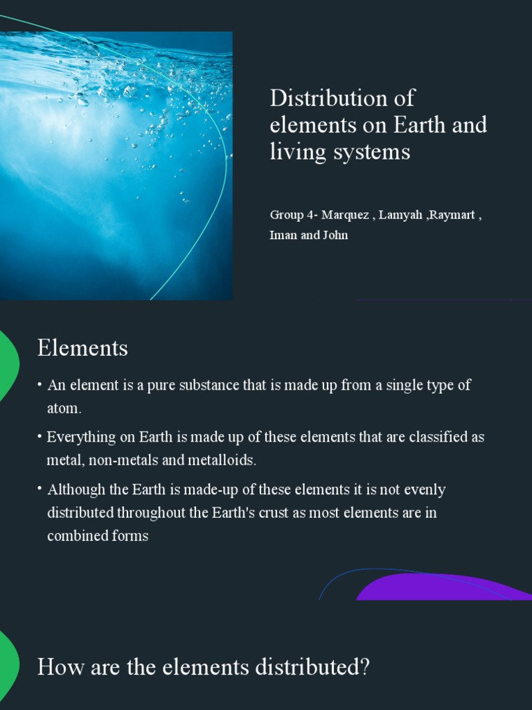 Element Distribution on Earth | PDF | Chemical Elements | Iron