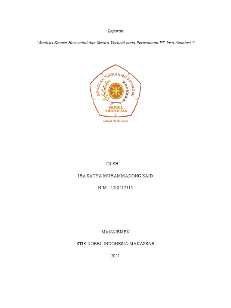 Laporan Analisis Horizontal Dan Vertical Pdf 6288