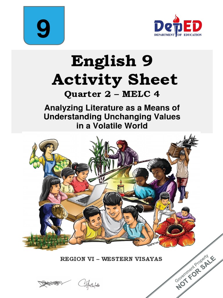 English 9 Activity Sheet: Quarter 2 - MELC 4 | PDF | Facilitator ...